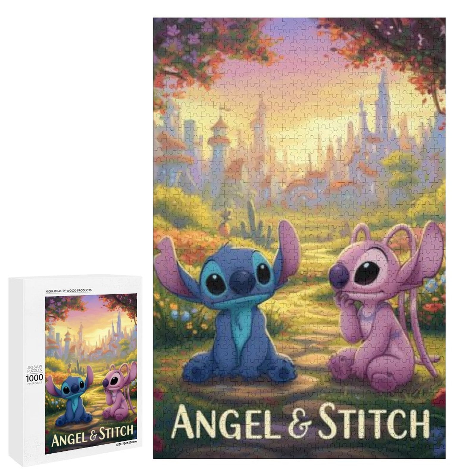 Stitch and Angel 1000 Piece Puzzles for Adults, Challenging Jigsaw ...