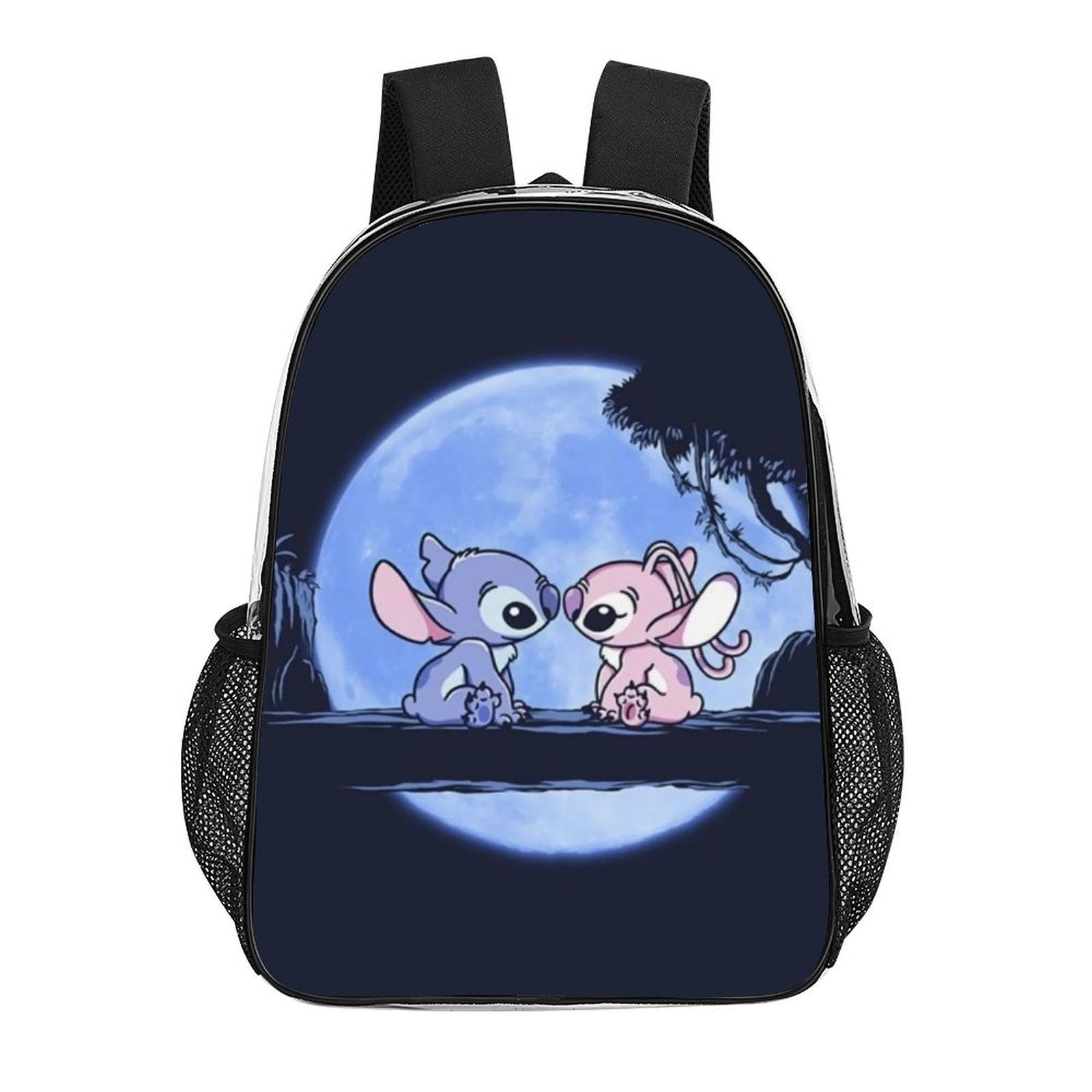 Stitch and Angel And Angel 17 Inch Clear PVC Backpack, Transparent ...