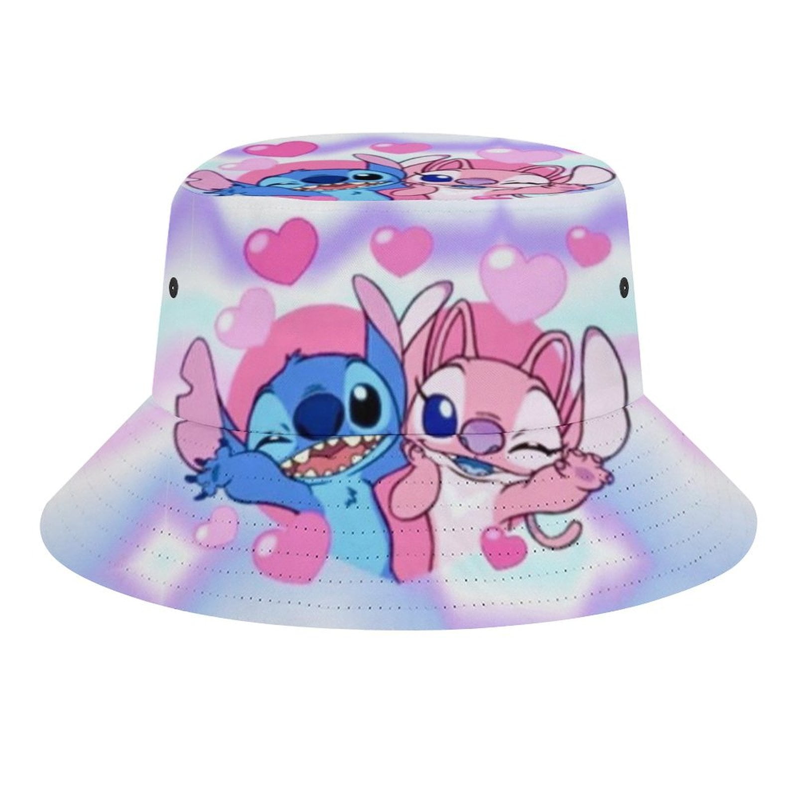 Stitch and Angel Bucket Hat for Women Men Teens, Adjustable Travel ...