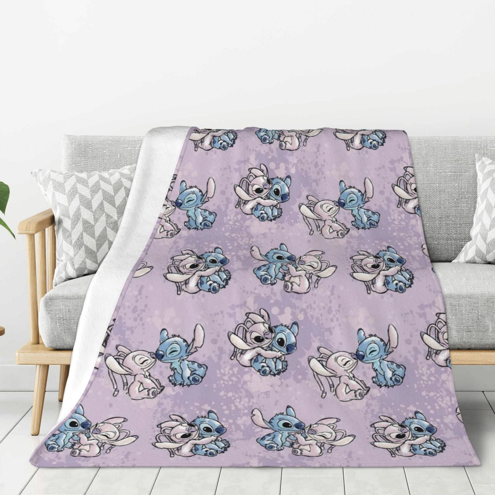Stitch and Angela hug Blanket,Throw Blanket for Kids and Adults,Soft ...
