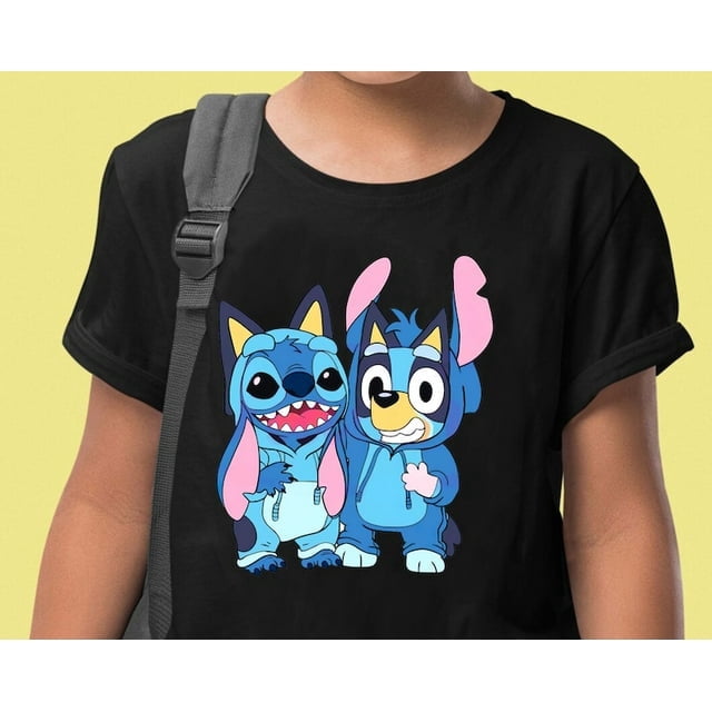 Stitch and Bluey Matching Shirt, Bluey Family Matching Shirt, Bluey ...
