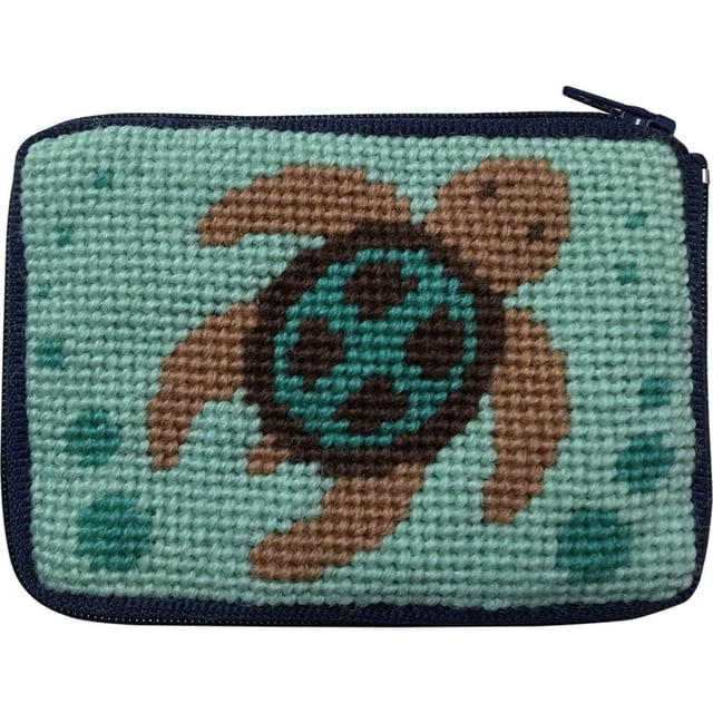 Stitch and Zip Kids Coin Case Needlepoint Kit Sea Turtle SZ8106 ...