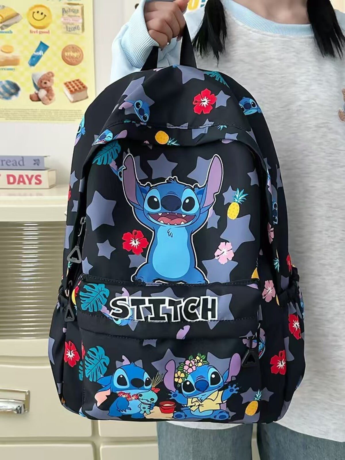 Stitch backpack large capacity cartoon backpack light and versatile ...