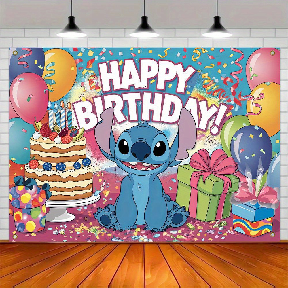 Stitch birthday party banner birthday party decorations, perfect living ...