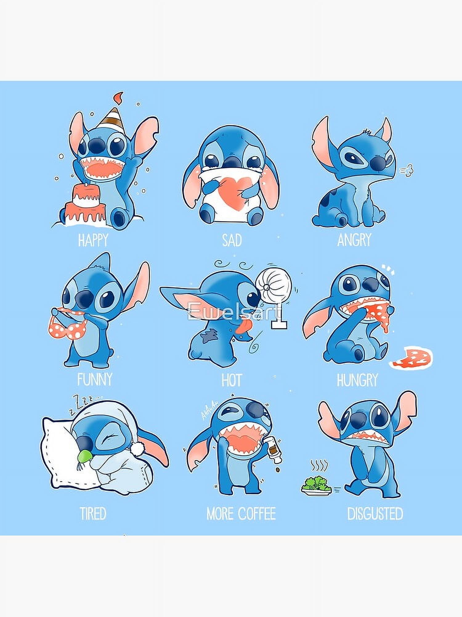 Stitch emoticon! Poster Framed-unframed - Walmart.com