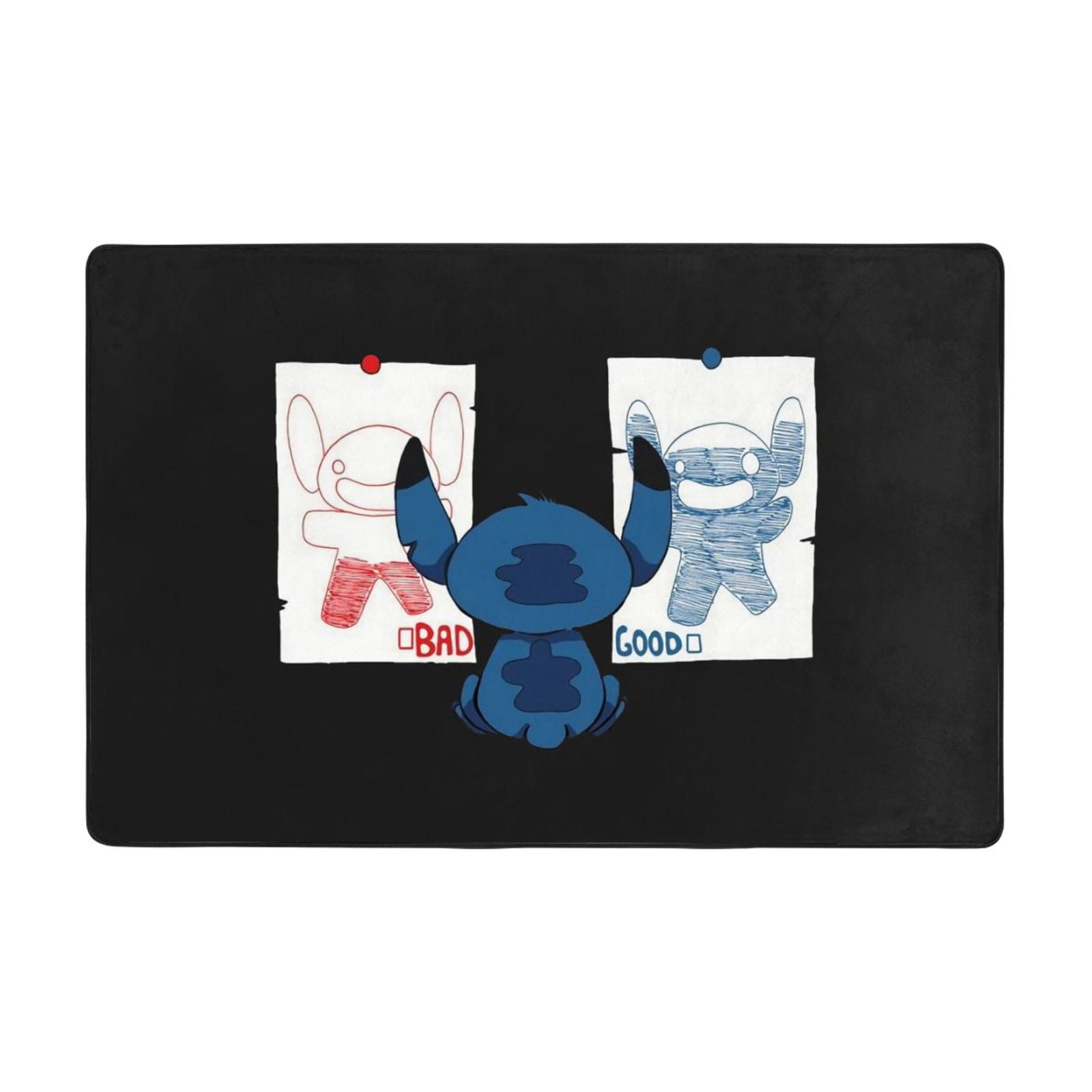 Stitch is good or bad Gamer Rug Room Non-Slip Gaming Rug Cool Graffiti ...