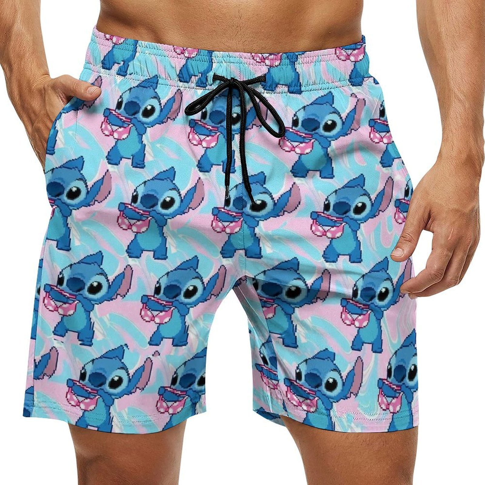 Stitch in A Bikini Men's Swim Trunks Quick Dry Bathing Suit Swimming ...