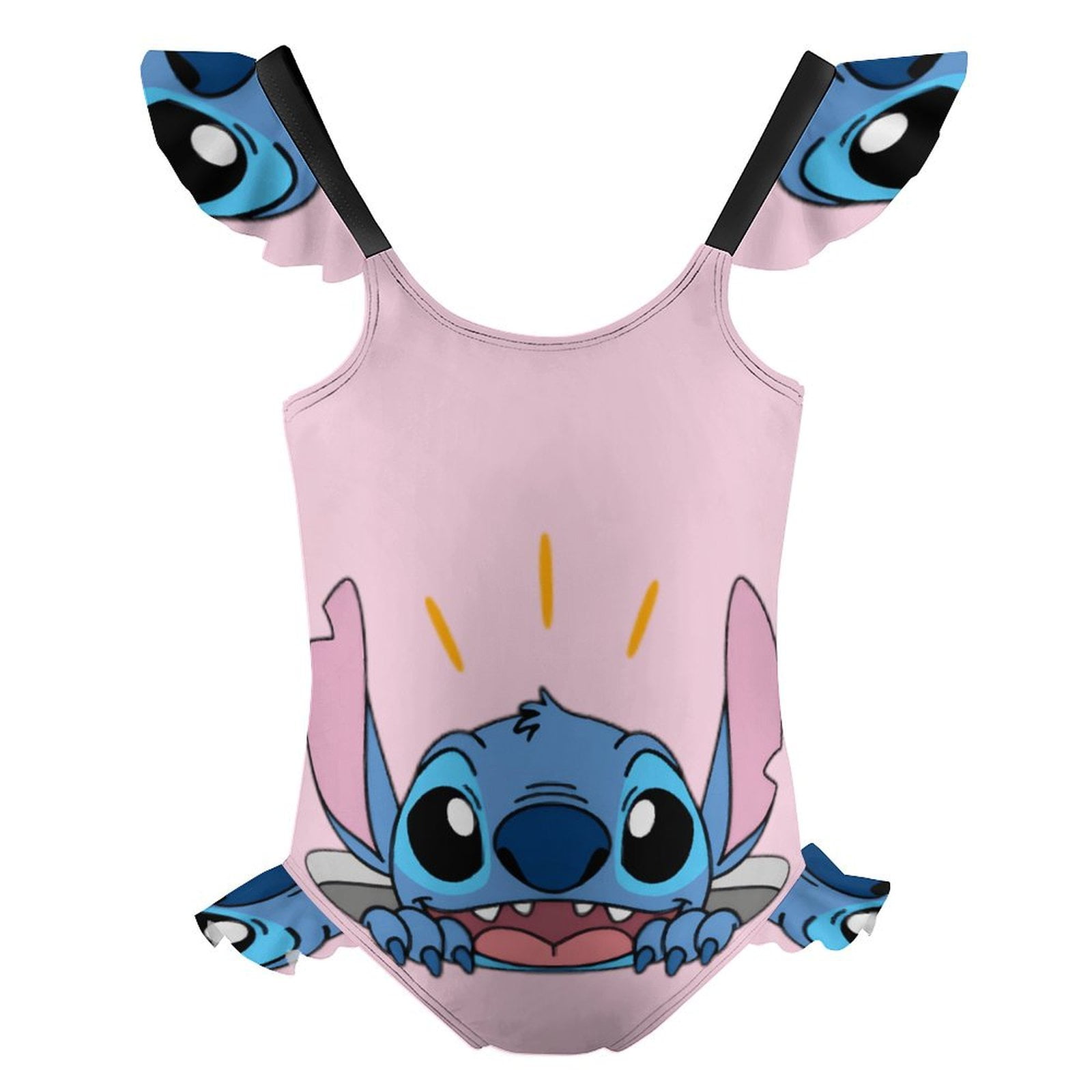 Stitch swimsuit for Girl Cute Teen Girls One Piece Ruffle Trim Bathing ...
