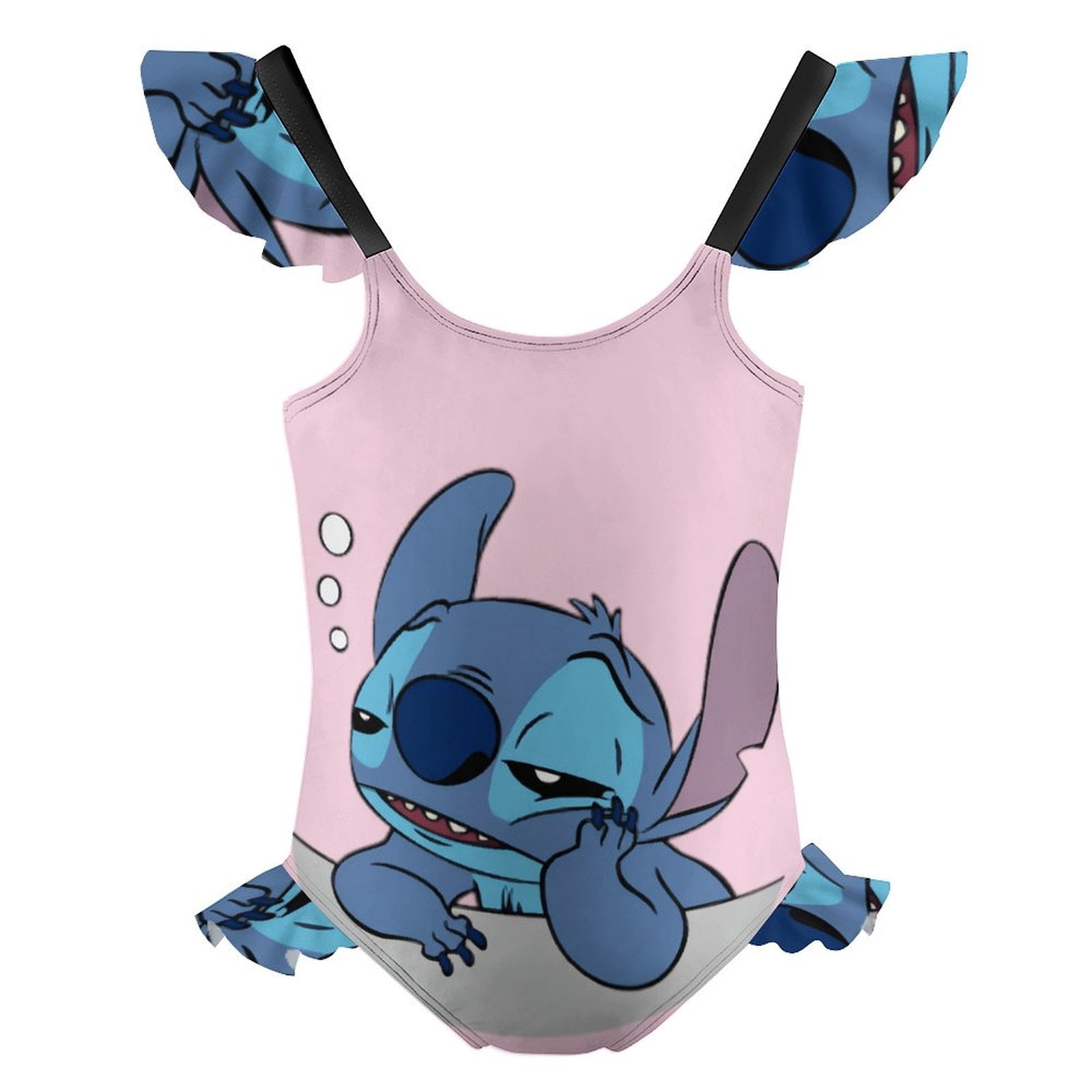 Stitch swimsuit for Girl Cute Teen Girls One Piece Ruffle Trim Bathing ...