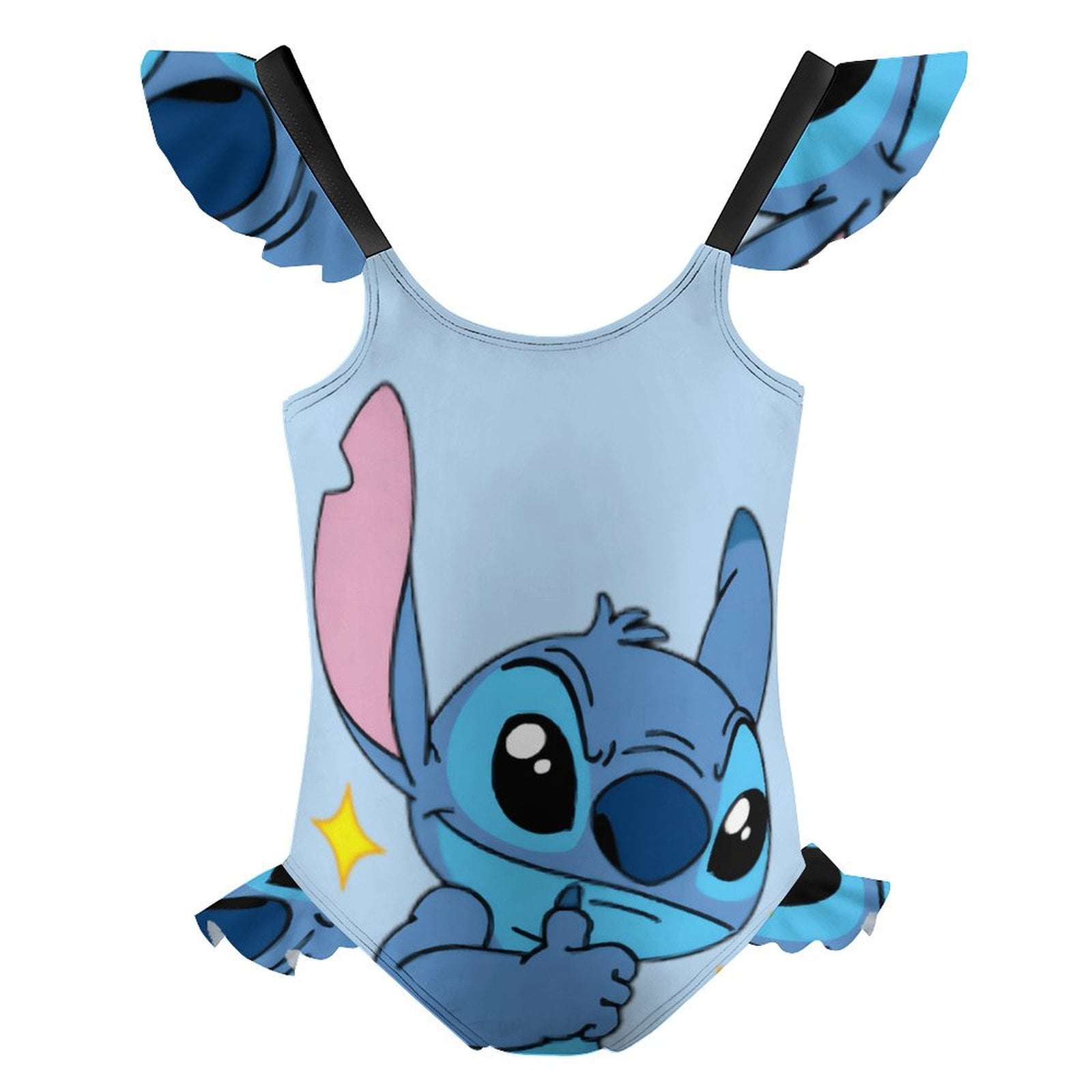 Stitch swimsuit for Girl Cute Teen Girls One Piece Ruffle Trim Bathing ...