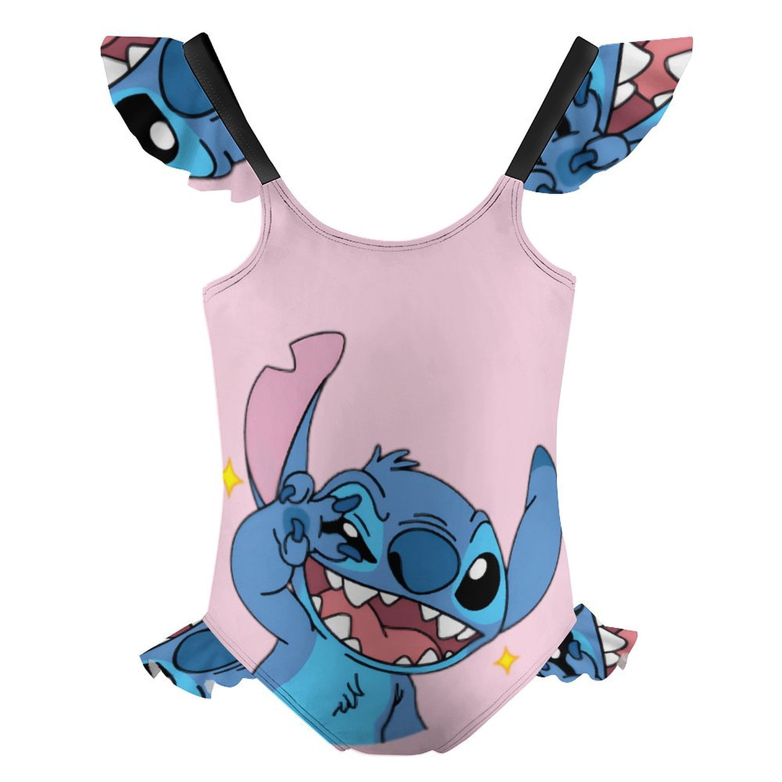 Stitch swimsuit for Girl Cute Teen Girls One Piece Ruffle Trim Bathing ...