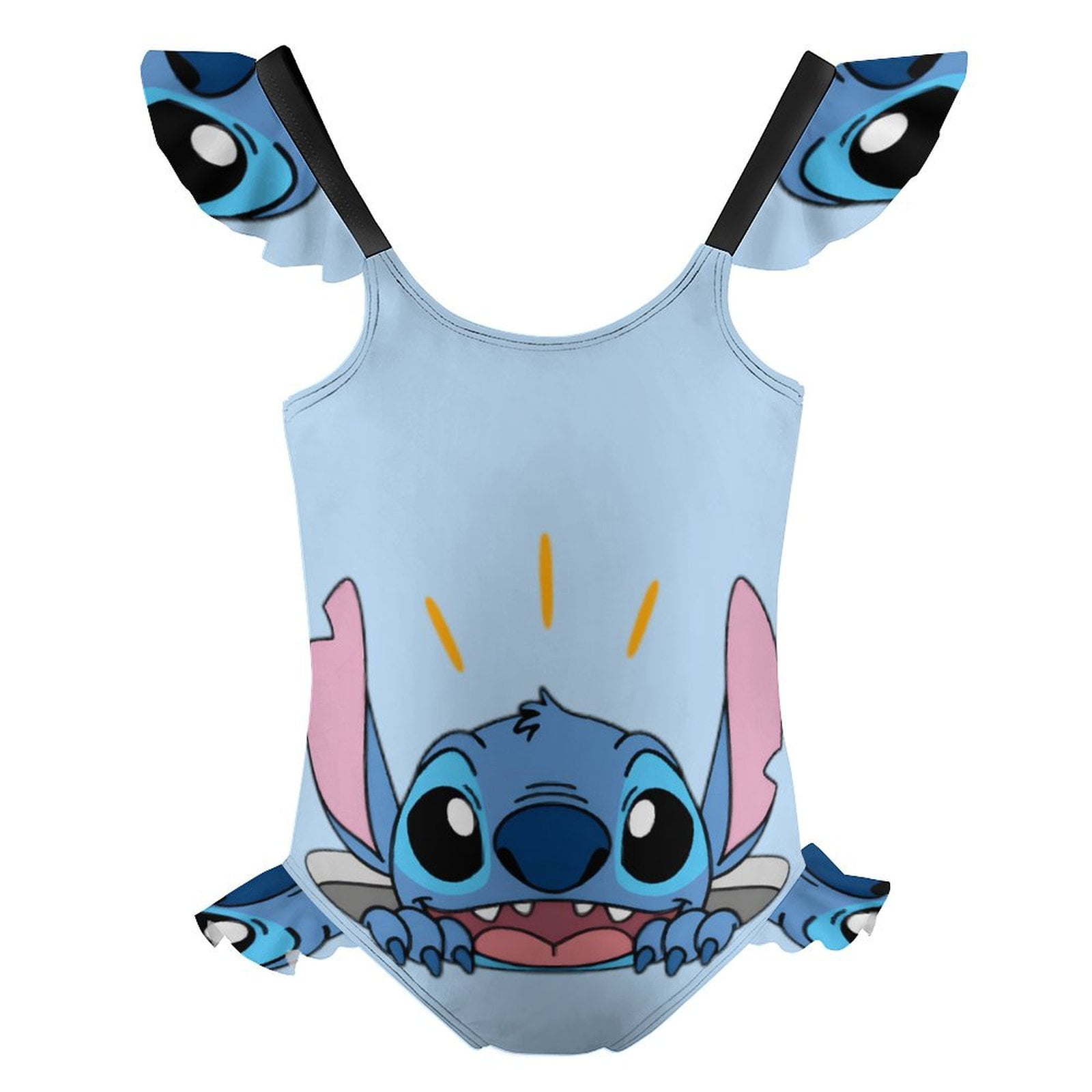 Stitch swimsuit for Girl Cute Teen Girls One Piece Ruffle Trim Bathing ...