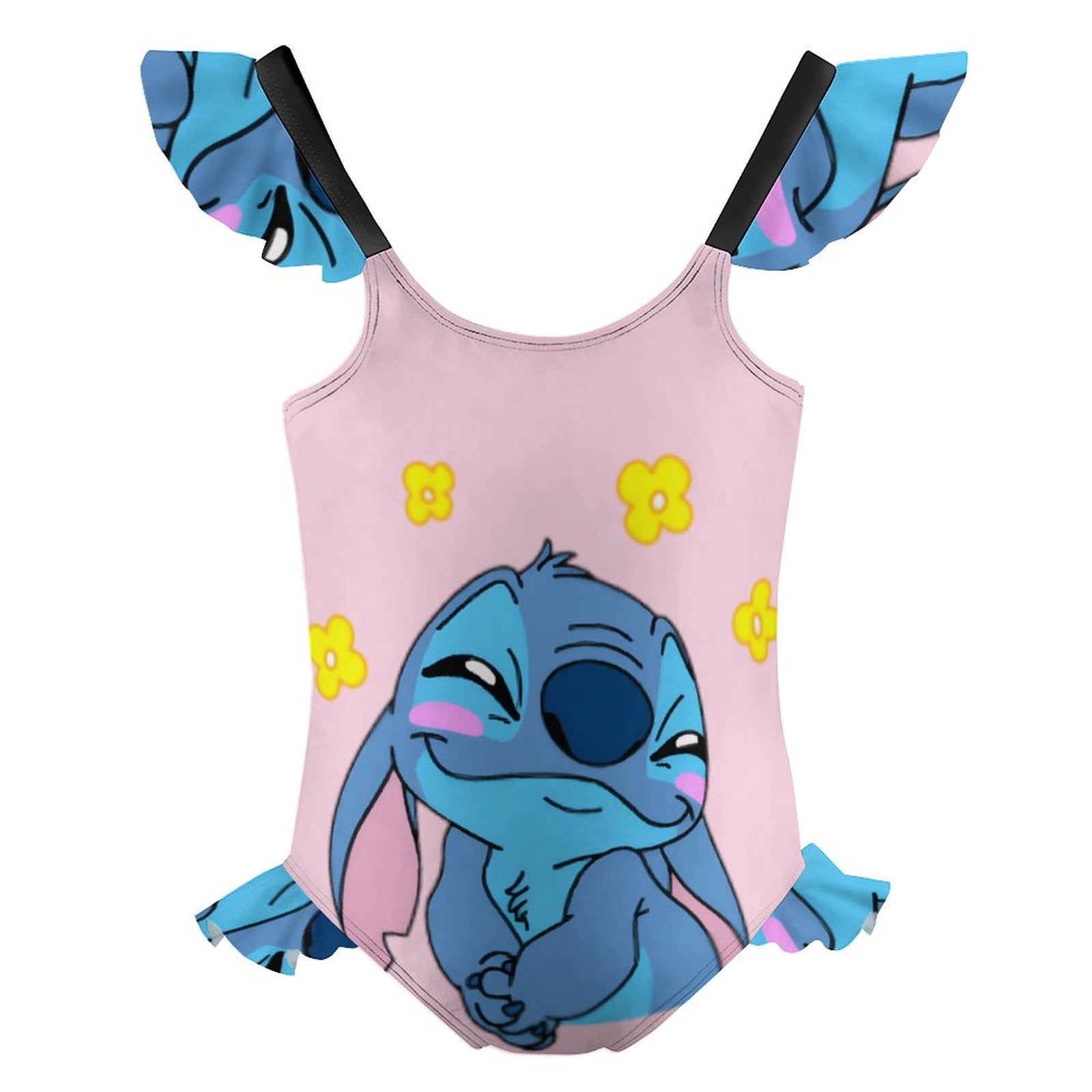 Stitch swimsuit for Girl Cute Teen Girls One Piece Ruffle Trim Bathing ...