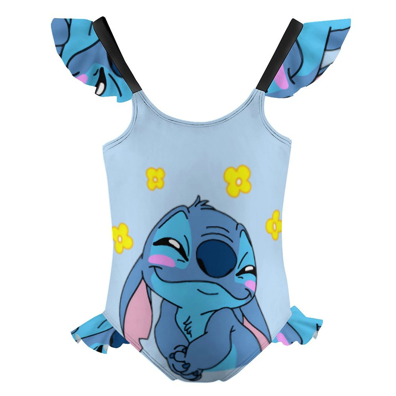 Stitch swimsuit for Girl Cute Teen Girls One Piece Ruffle Trim Bathing ...