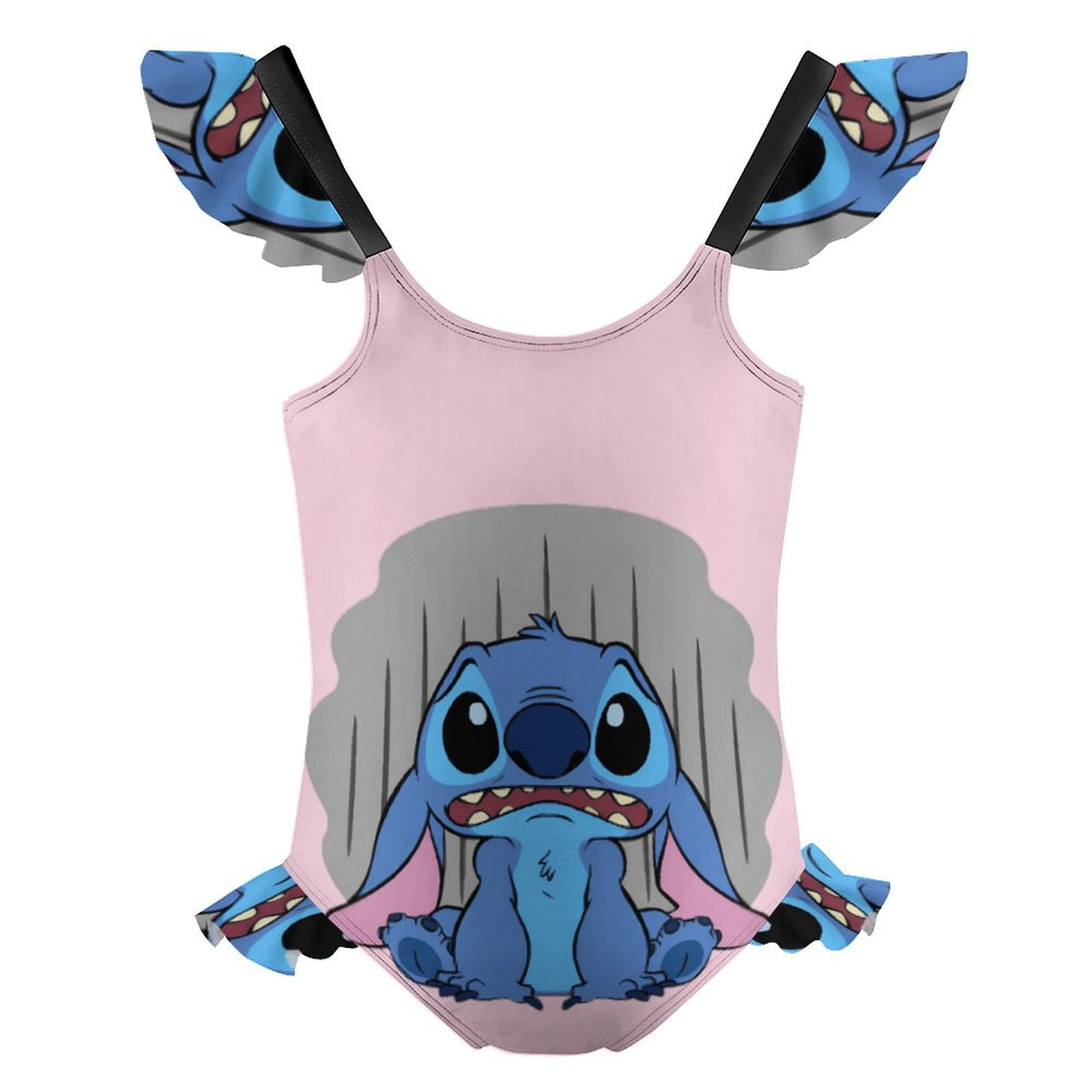 Stitch swimsuit for Girl Cute Teen Girls One Piece Ruffle Trim Bathing ...