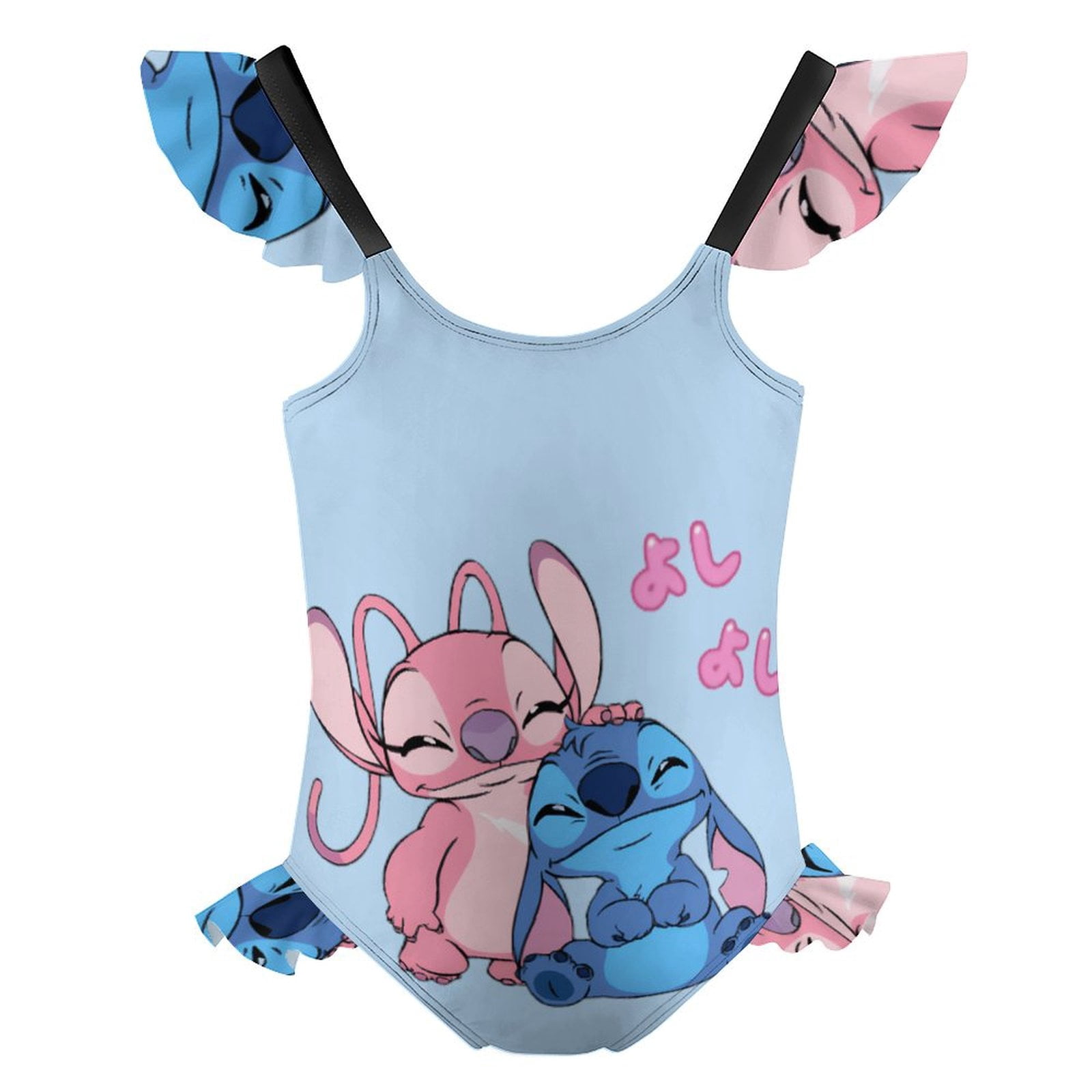 Stitch swimsuit for Girl Cute Teen Girls One Piece Ruffle Trim Bathing ...