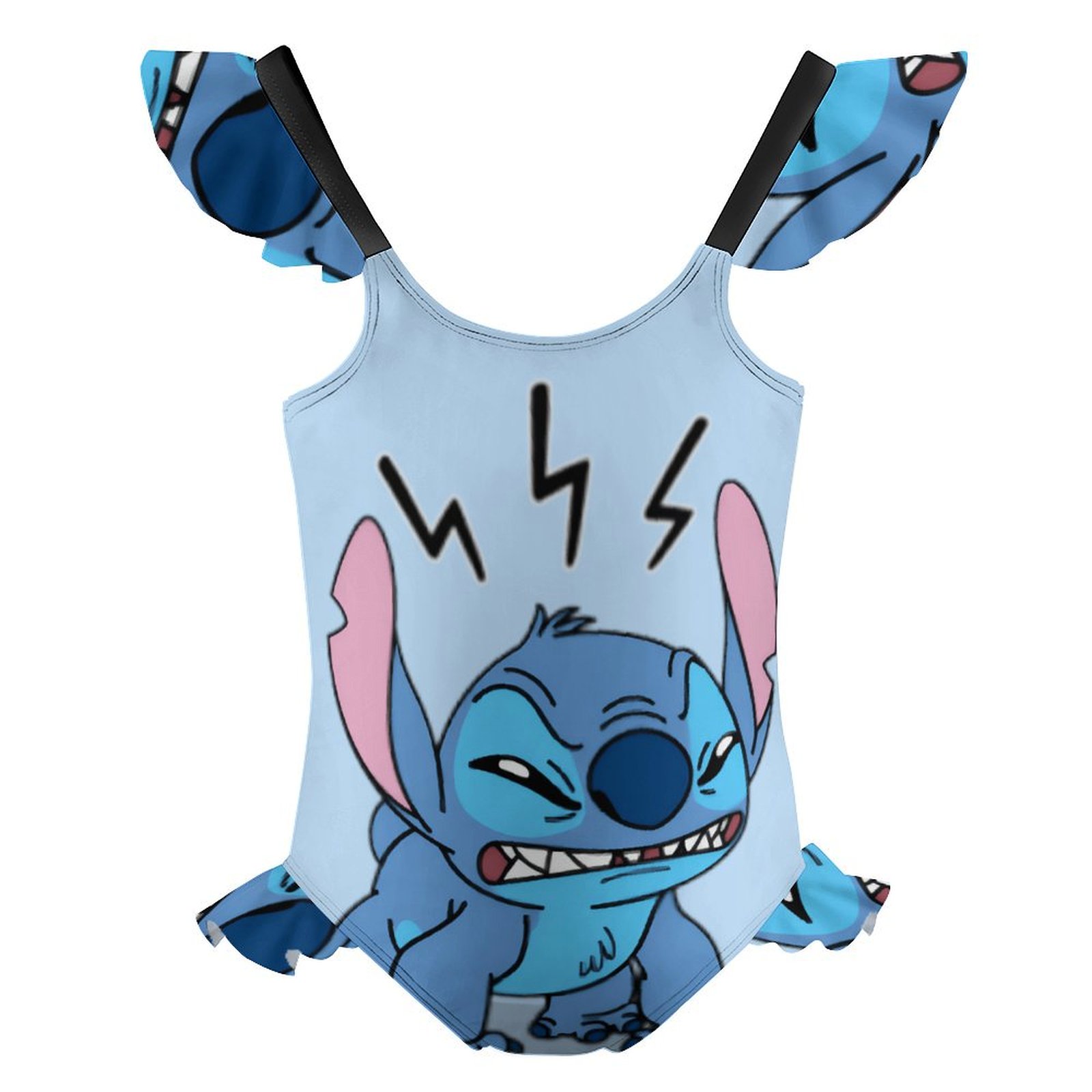 Stitch swimsuit for Girl Cute Teen Girls One Piece Ruffle Trim Bathing ...