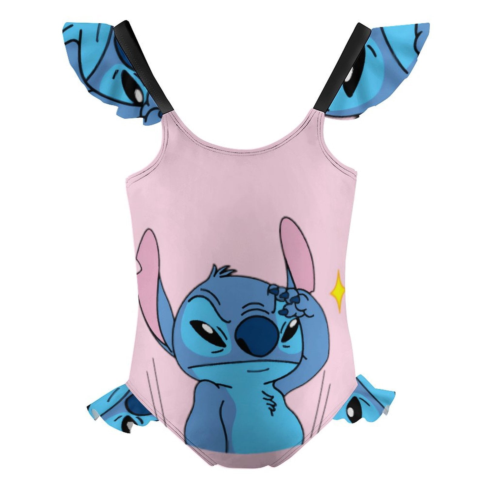Stitch swimsuit for Girl Cute Teen Girls One Piece Ruffle Trim Bathing ...