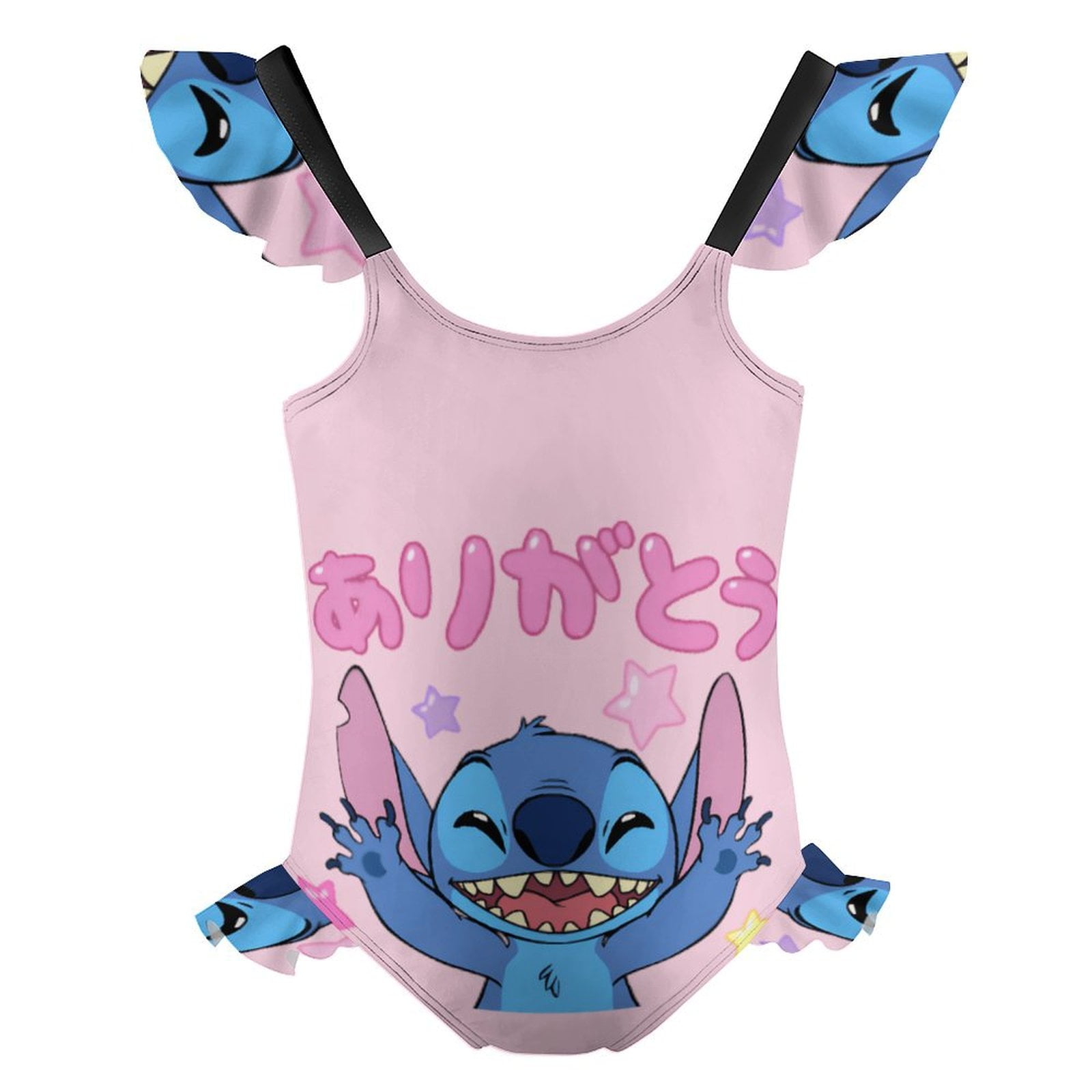 Stitch swimsuit for Girl Cute Teen Girls One Piece Ruffle Trim Bathing ...
