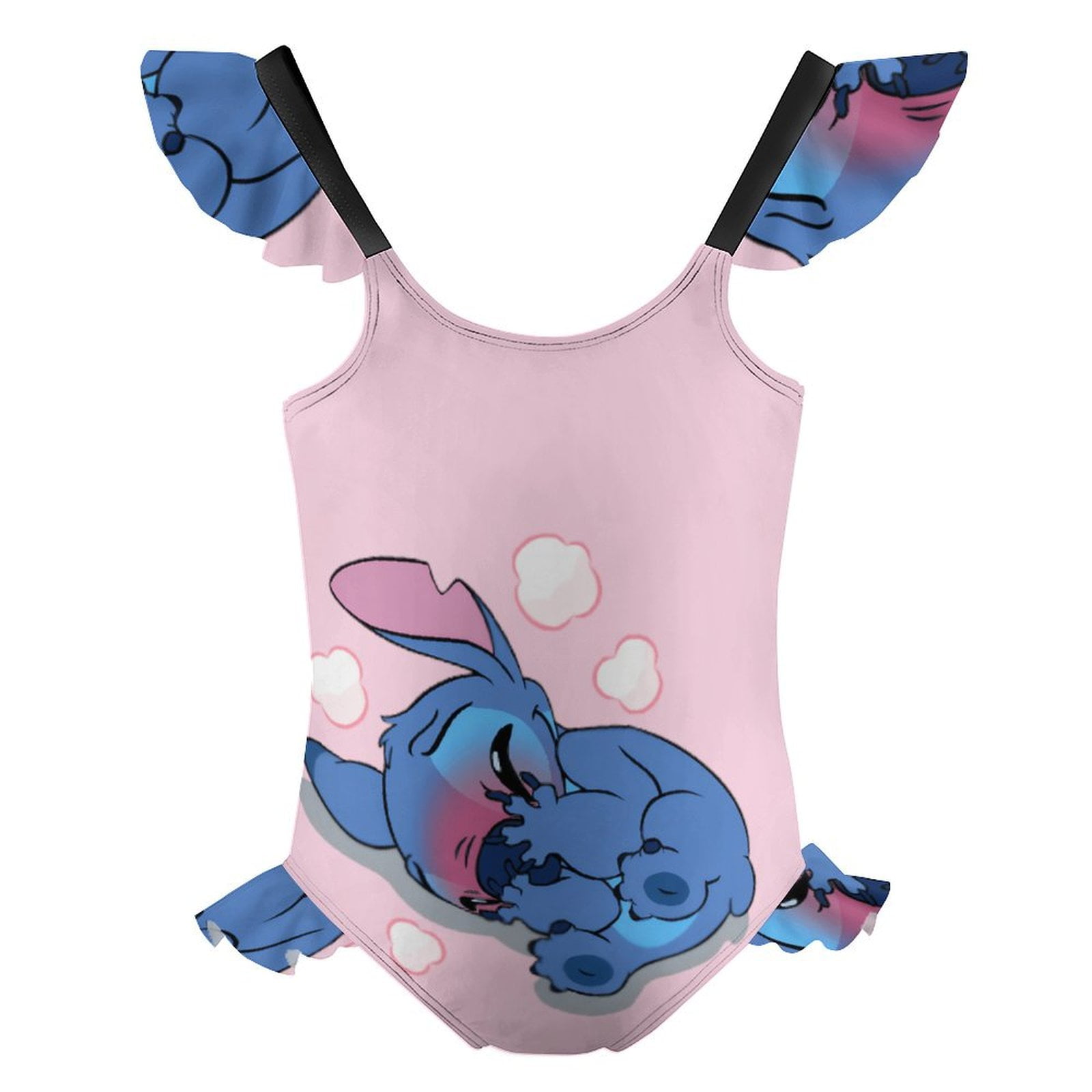 Stitch swimsuit for Girl Cute Teen Girls One Piece Ruffle Trim Bathing ...