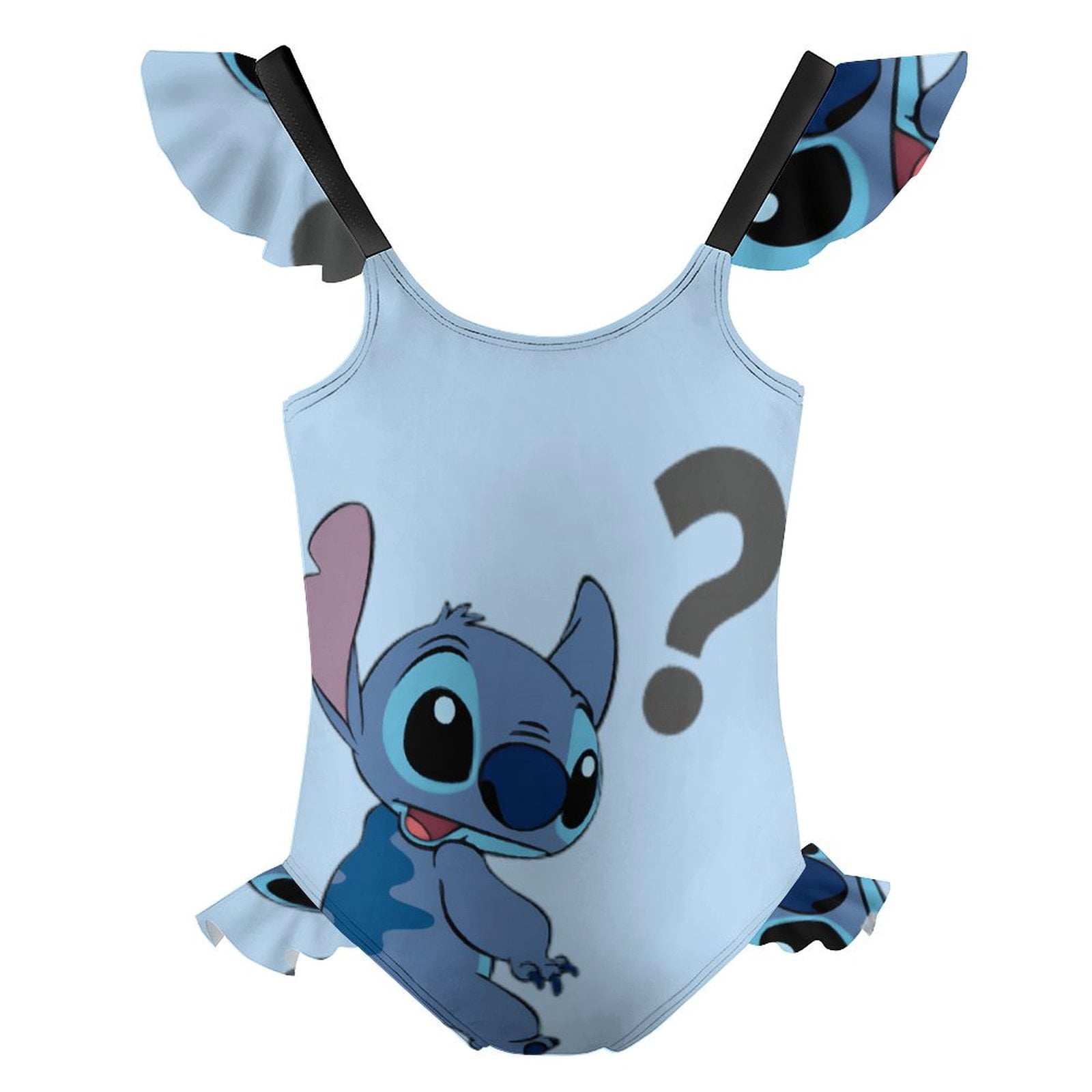 Stitch swimsuit for Girl Cute Teen Girls One Piece Ruffle Trim Bathing ...