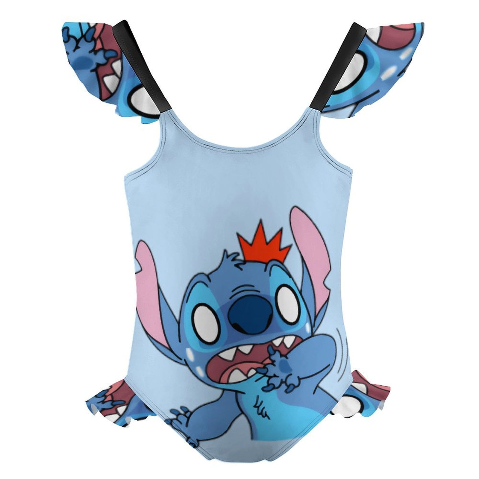 Stitch swimsuit for Girl Cute Teen Girls One Piece Ruffle Trim Bathing ...