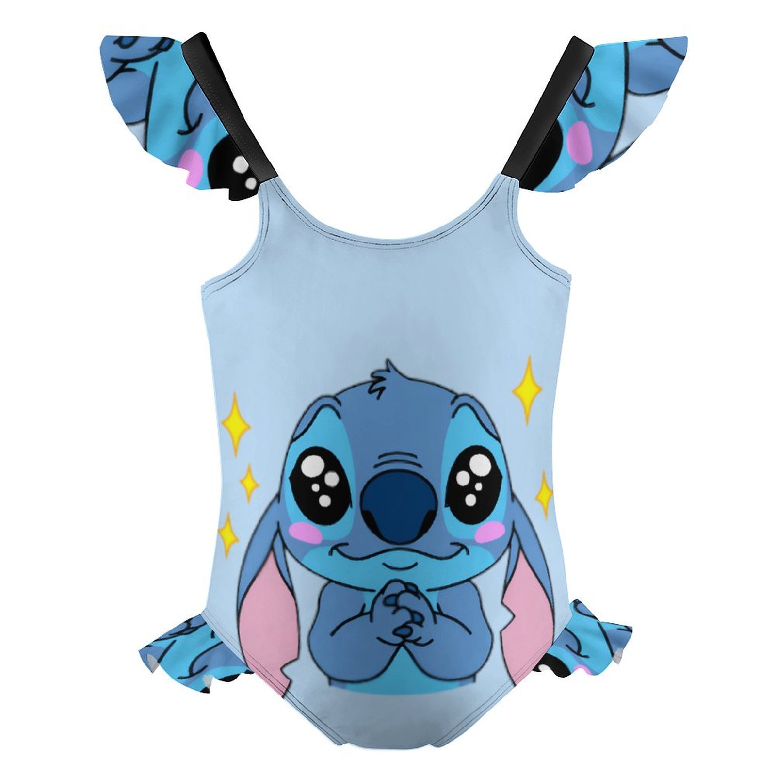 Stitch swimsuit for Girl Cute Teen Girls One Piece Ruffle Trim Bathing ...