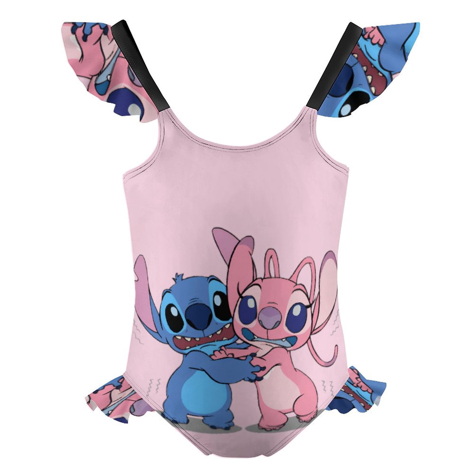 Stitch swimsuit for Girl Cute Teen Girls One Piece Ruffle Trim Bathing ...