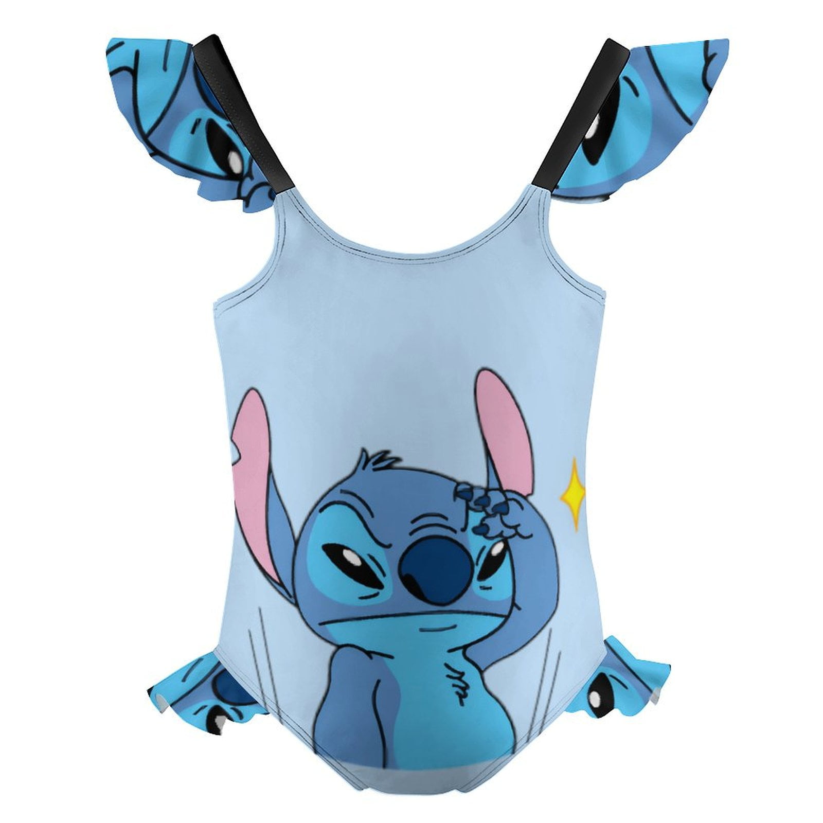 Stitch swimsuit for Girl Cute Teen Girls One Piece Ruffle Trim Bathing ...