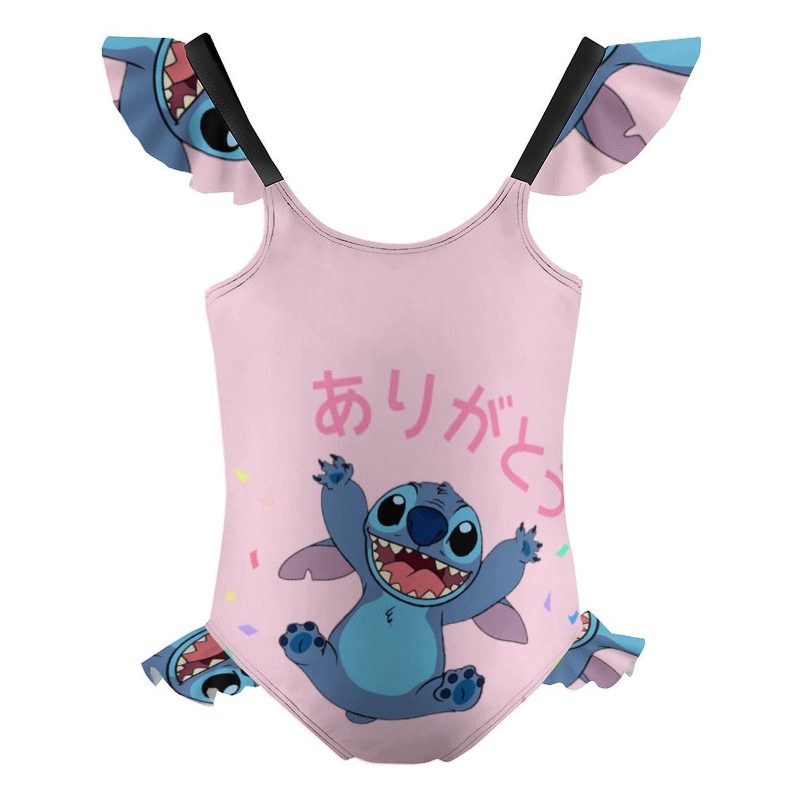 Stitch swimsuit for Girl Cute Teen Girls One Piece Ruffle Trim Bathing ...