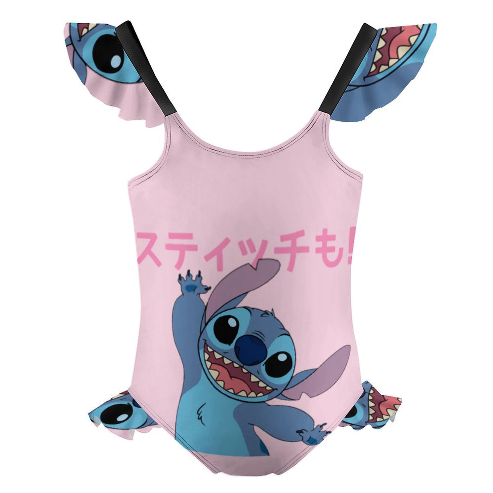 Stitch swimsuit for Girl Cute Teen Girls One Piece Ruffle Trim Bathing ...