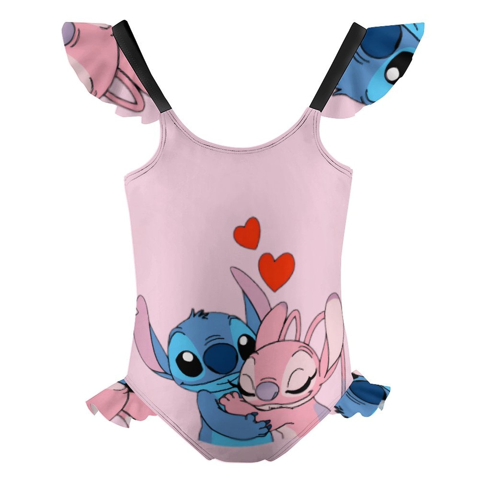 Stitch swimsuit for Girl Cute Teen Girls One Piece Ruffle Trim Bathing ...