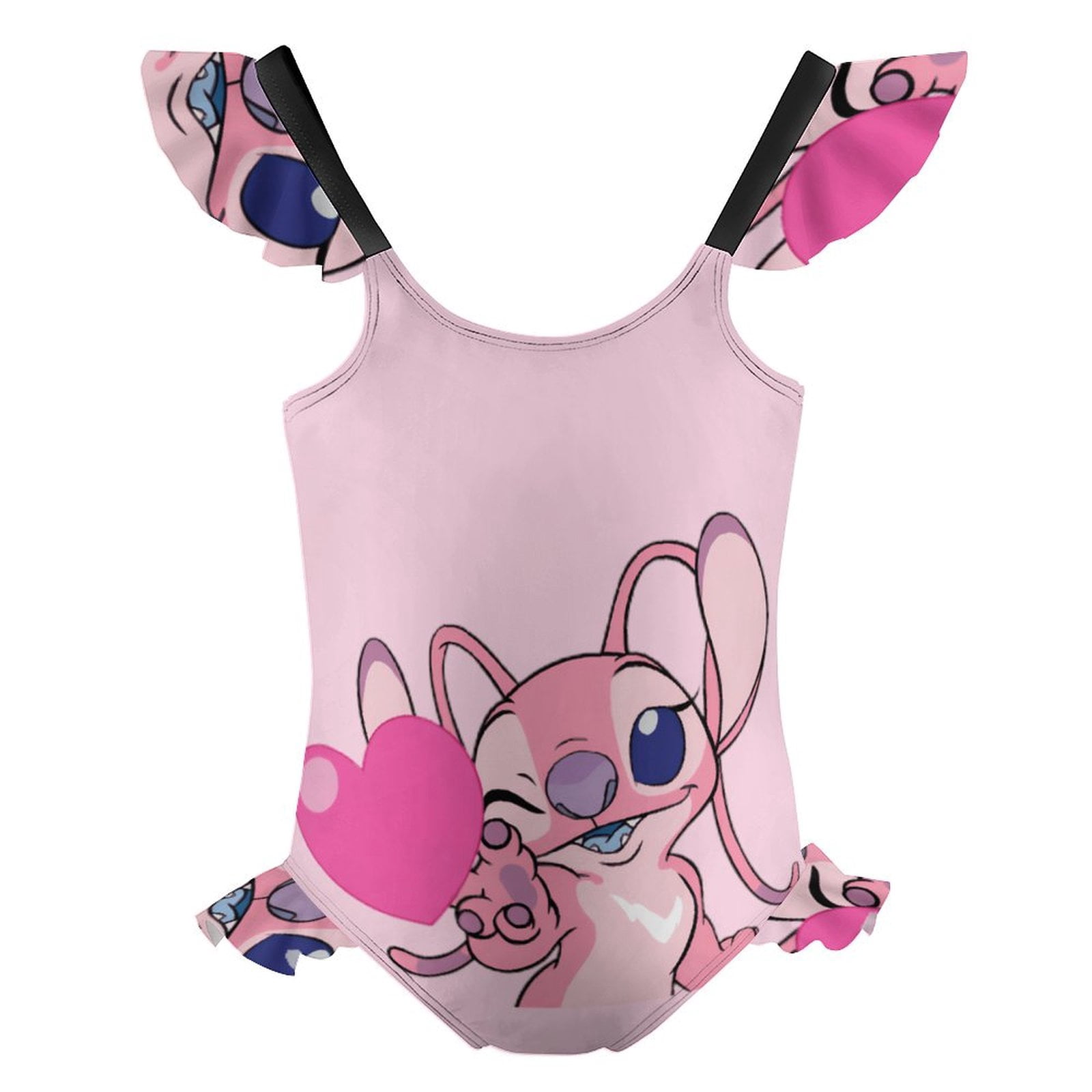 Stitch swimsuit for Girl Cute Teen Girls One Piece Ruffle Trim Bathing ...