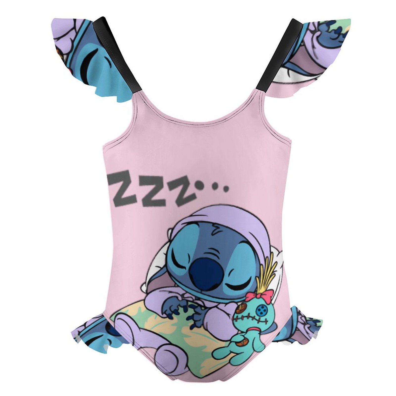 Stitch swimsuit for Girl Cute Teen Girls One Piece Ruffle Trim Bathing ...