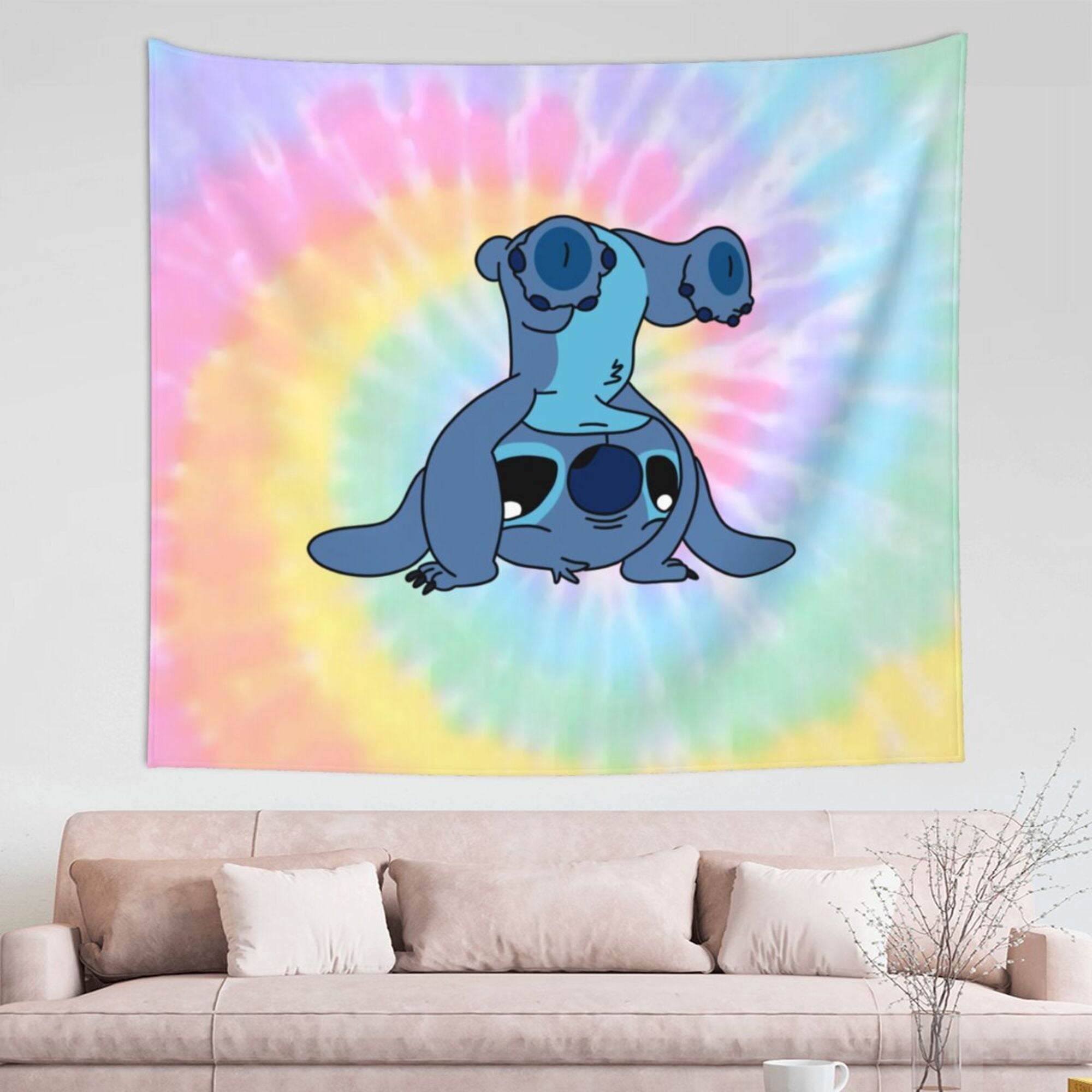 Stitch tapestry cartoon tapestry Wall Tapestry, Hanging Decor, Vibrant ...