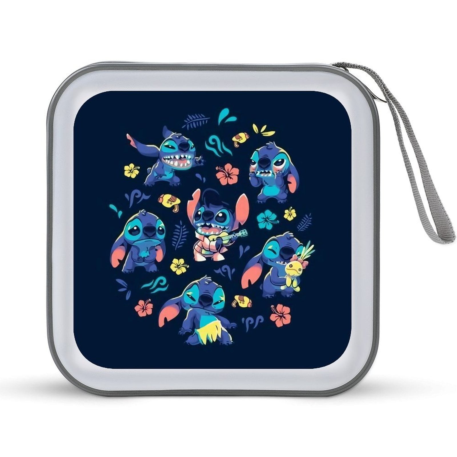 Stitch032 CD Case, 40 Capacity VCD/DVD Case Holders Wallet Hard Plastic ...