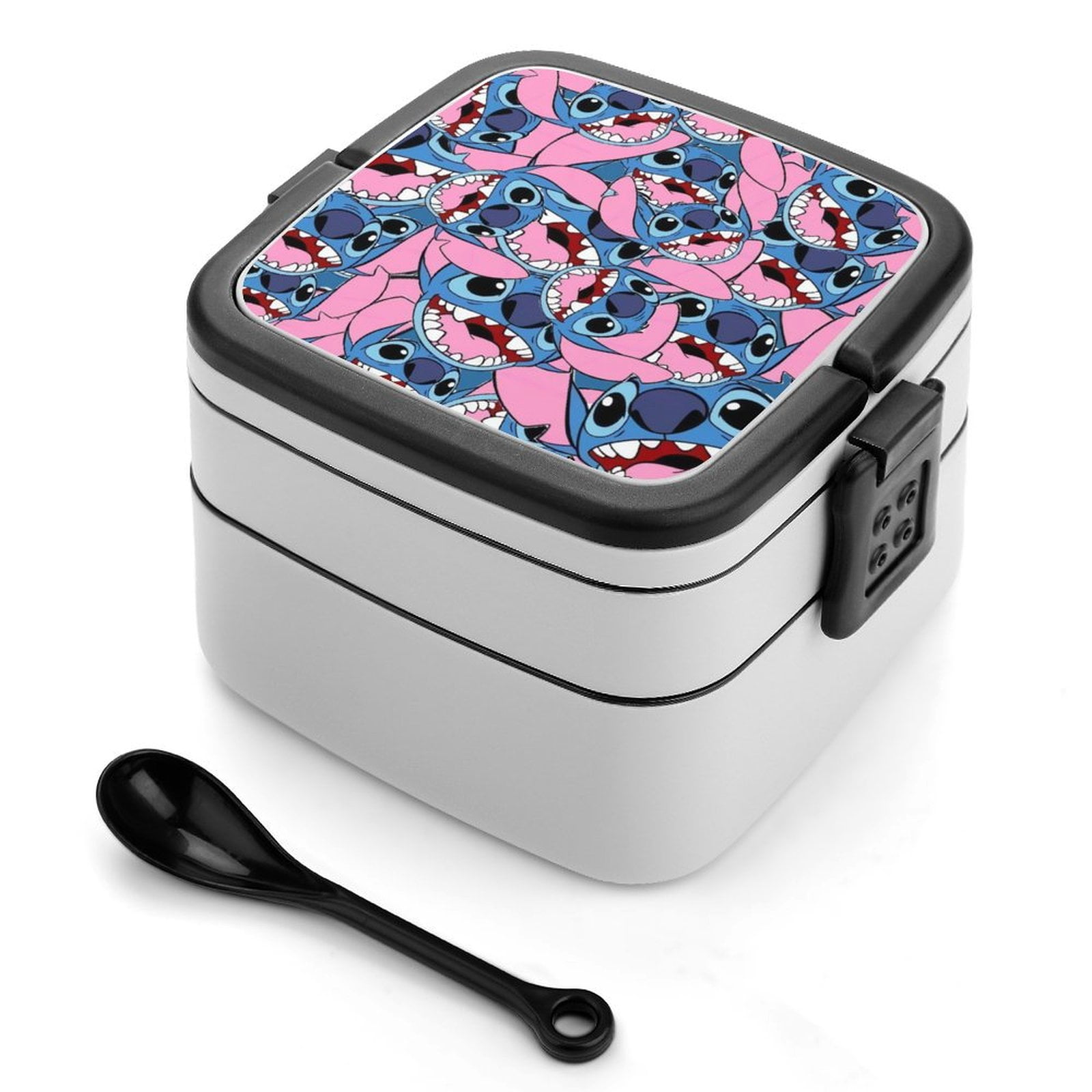 Stitch3 Reusable Bento Boxes Lunch Box Double Layer Stackable Leakproof ...
