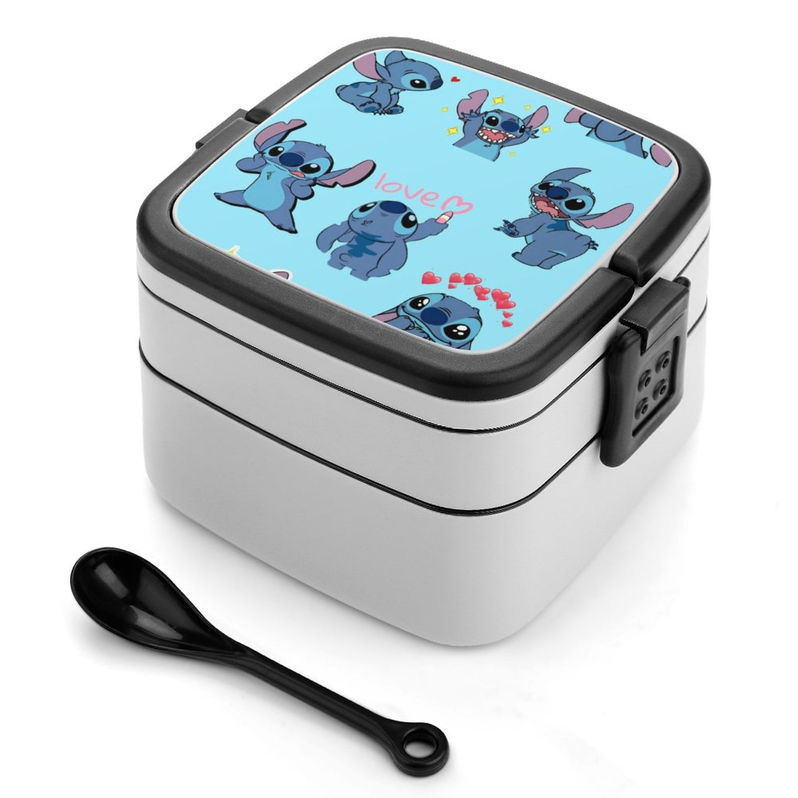 Stitch58 Reusable Bento Boxes Lunch Box Double Layer Stackable ...