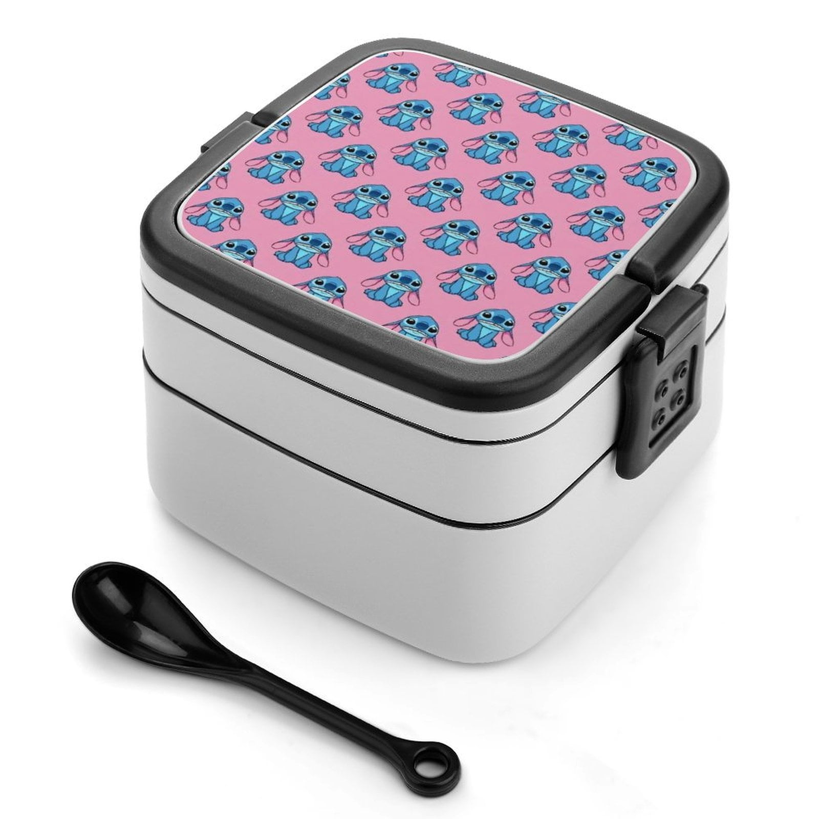 Stitch603 Reusable Bento Boxes Lunch Box Double Layer Stackable ...