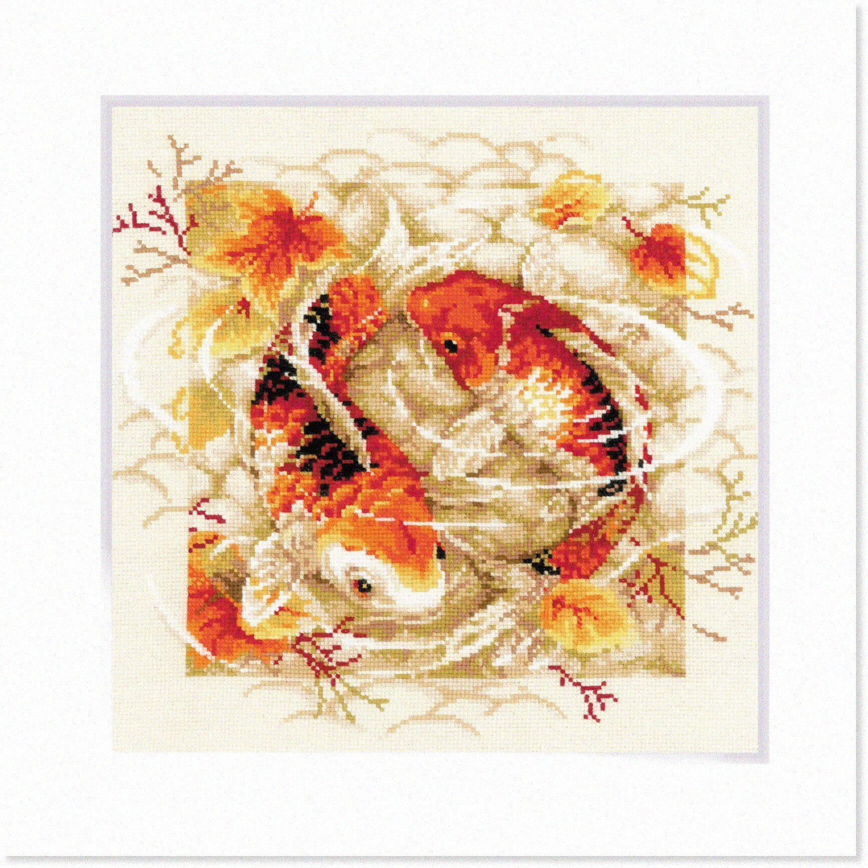 StitchArt Carp Haven: Exquisite Cross Stitch Kit for Serene Carp Lovers ...