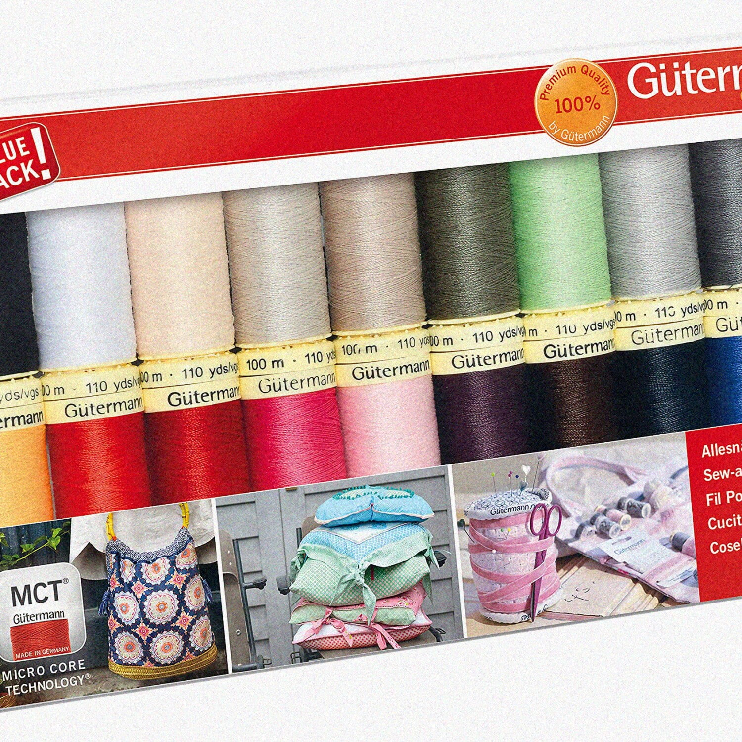 StitchMaster 20-Pack: 100m Assorted Sewing Threads - Walmart.com