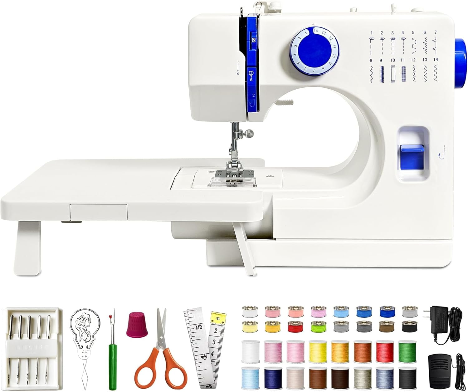 StitchMaster Sewing Machine - /Double Compatible, 14 Stitches, Easy for ...
