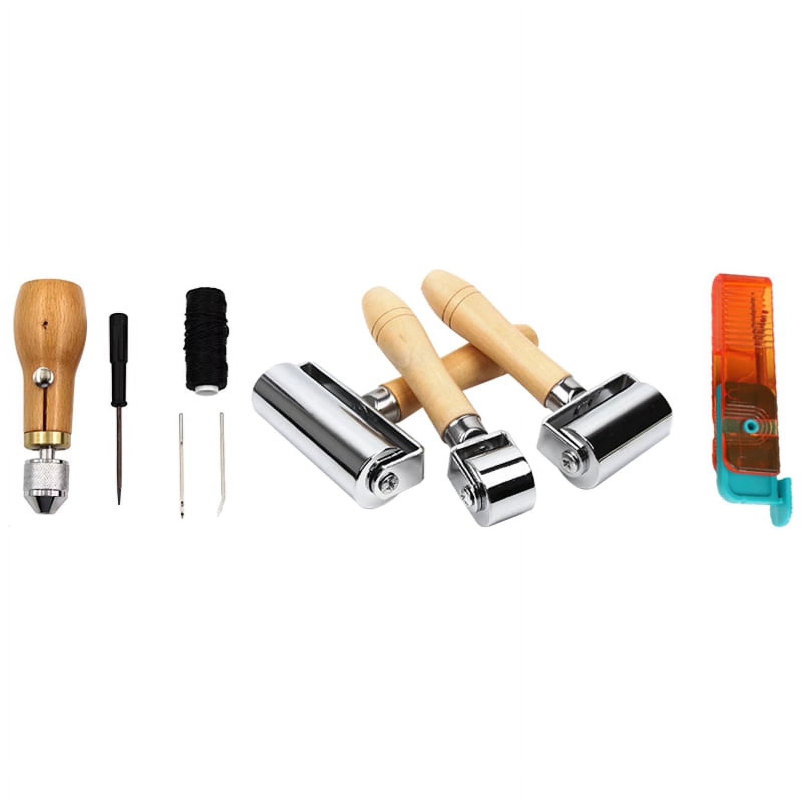 Stitcher Sewing Awl Hand Sewing Device with Handle with Leather Roller ...