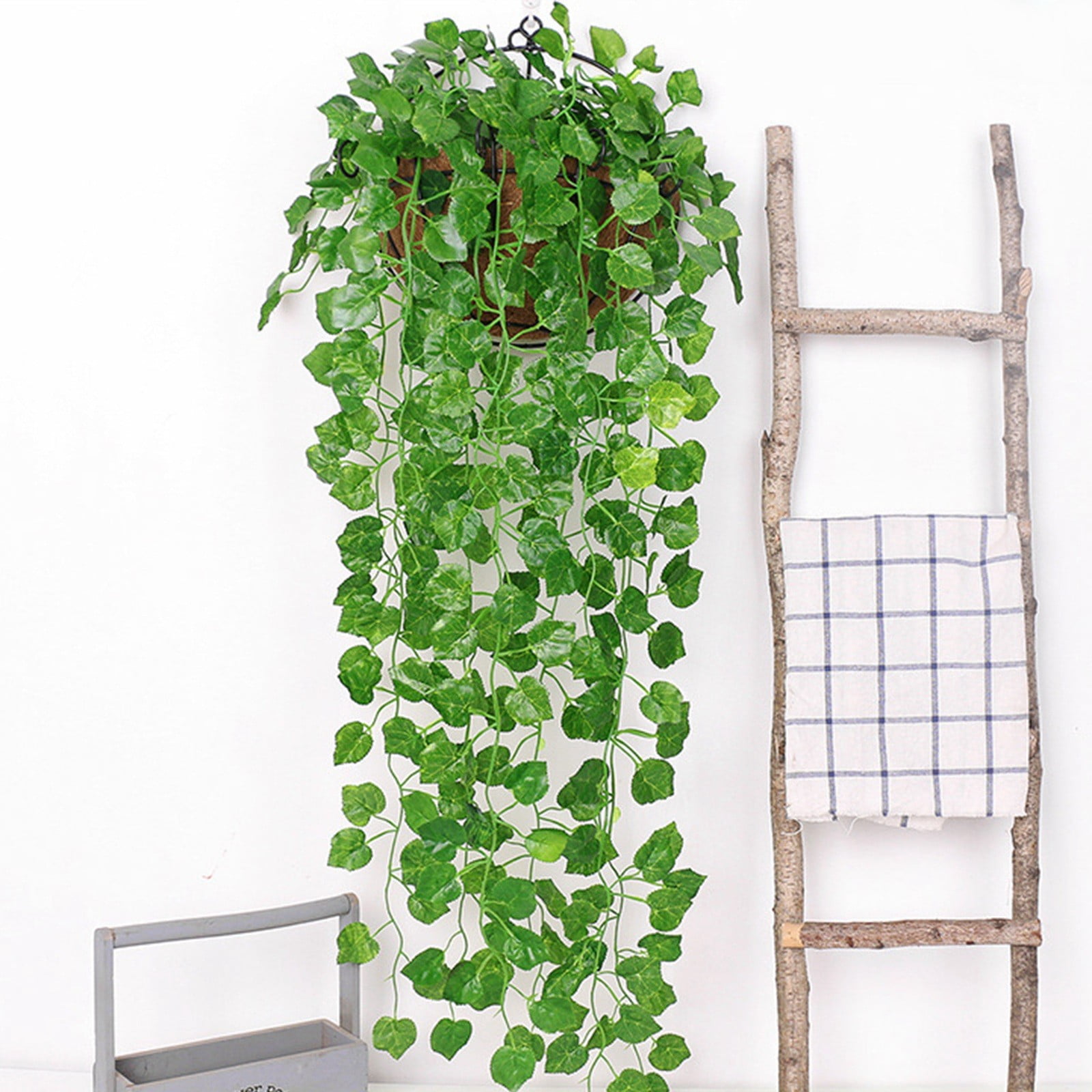 Stiwee Artificial Cane Artificial Fake Hanging Vine Plant Leaves ...