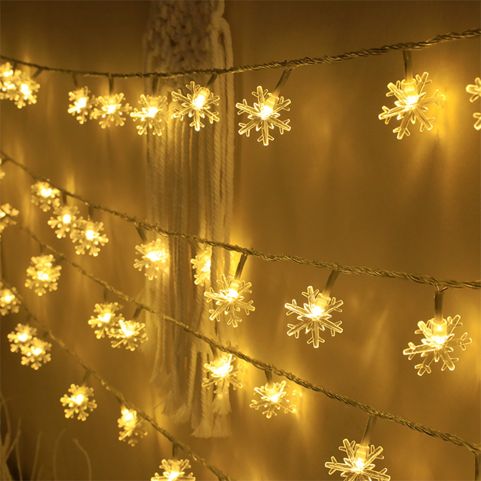 Stiwee Don't Miss Out Home Lighting Snowflake String Lights Battery ...