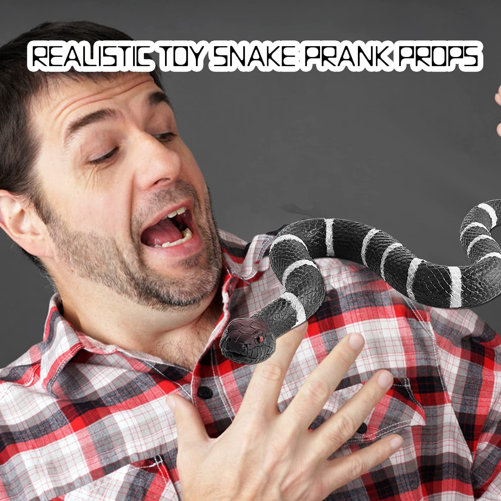 Stiwee Kids Games Rubber Elastic Snake Figures, Realistic Reptile ...