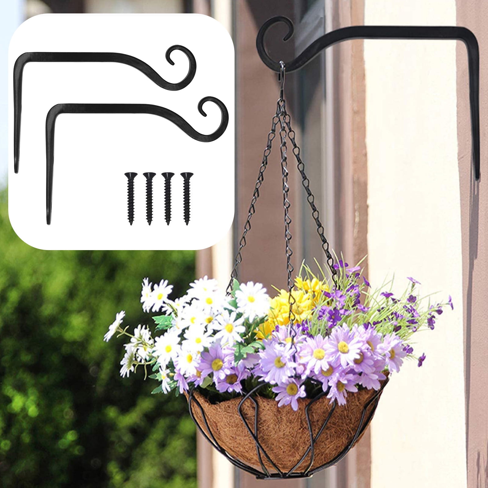 Stiwee Metal Wall Hooks Indoor And Outdoor Potted Wall Hooks Building ...