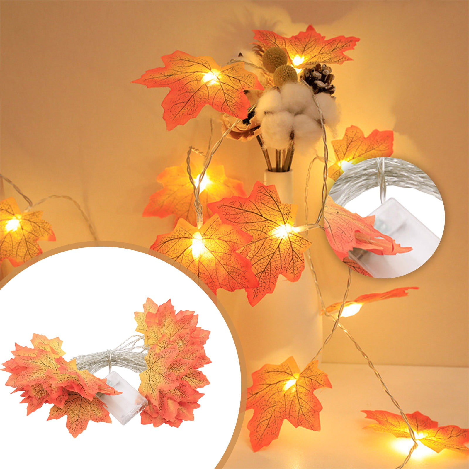 Stiwee Newest Tech Home Lighting New Led Maple Leaf String Lights ...