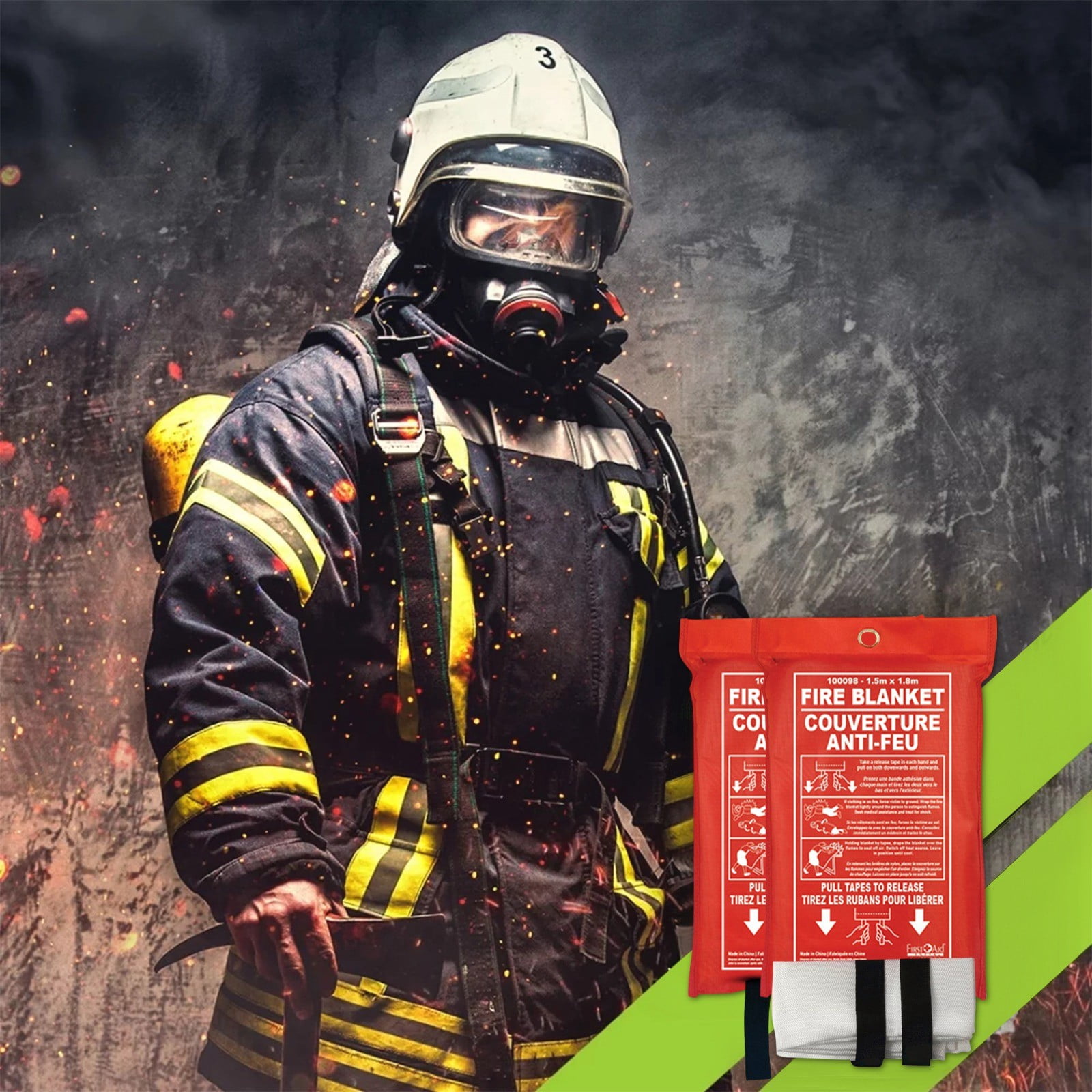 Stiwee Tools Fireproof Blanket Emergency Fire Blanket - 1 Pack - Fire ...