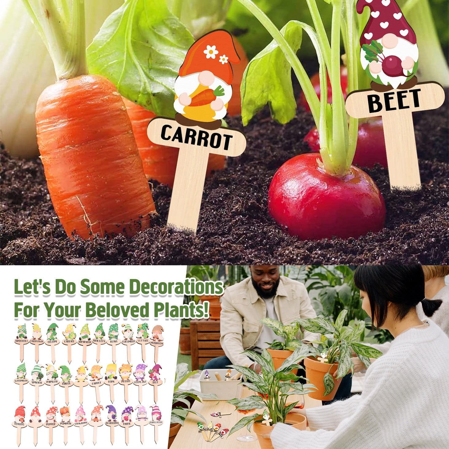 Stiwee Trendy Garden Decor Insert Pot Plant Marker Garden Decoration 30 ...